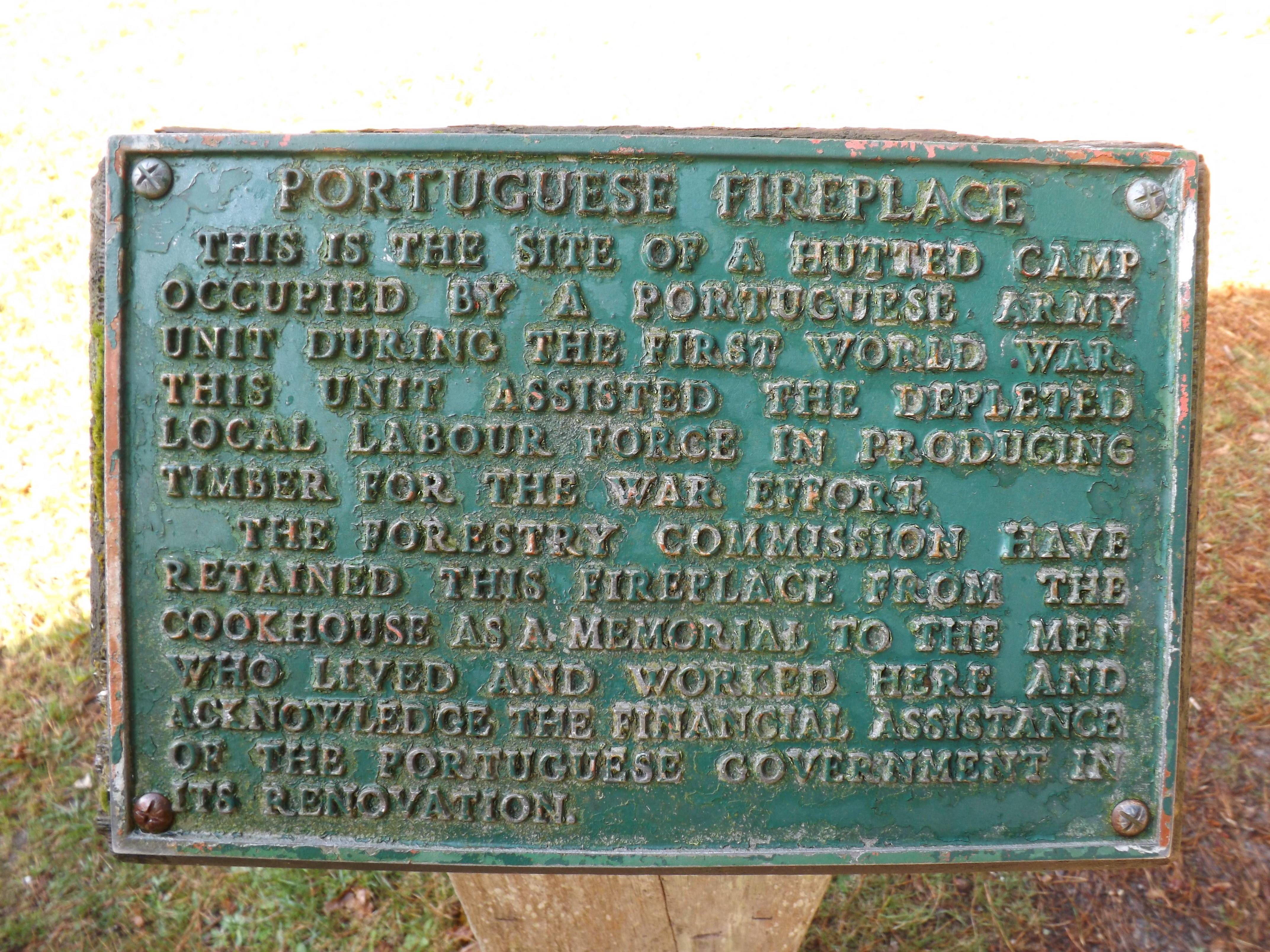 Portuguese Fireplace - War Memorials Online